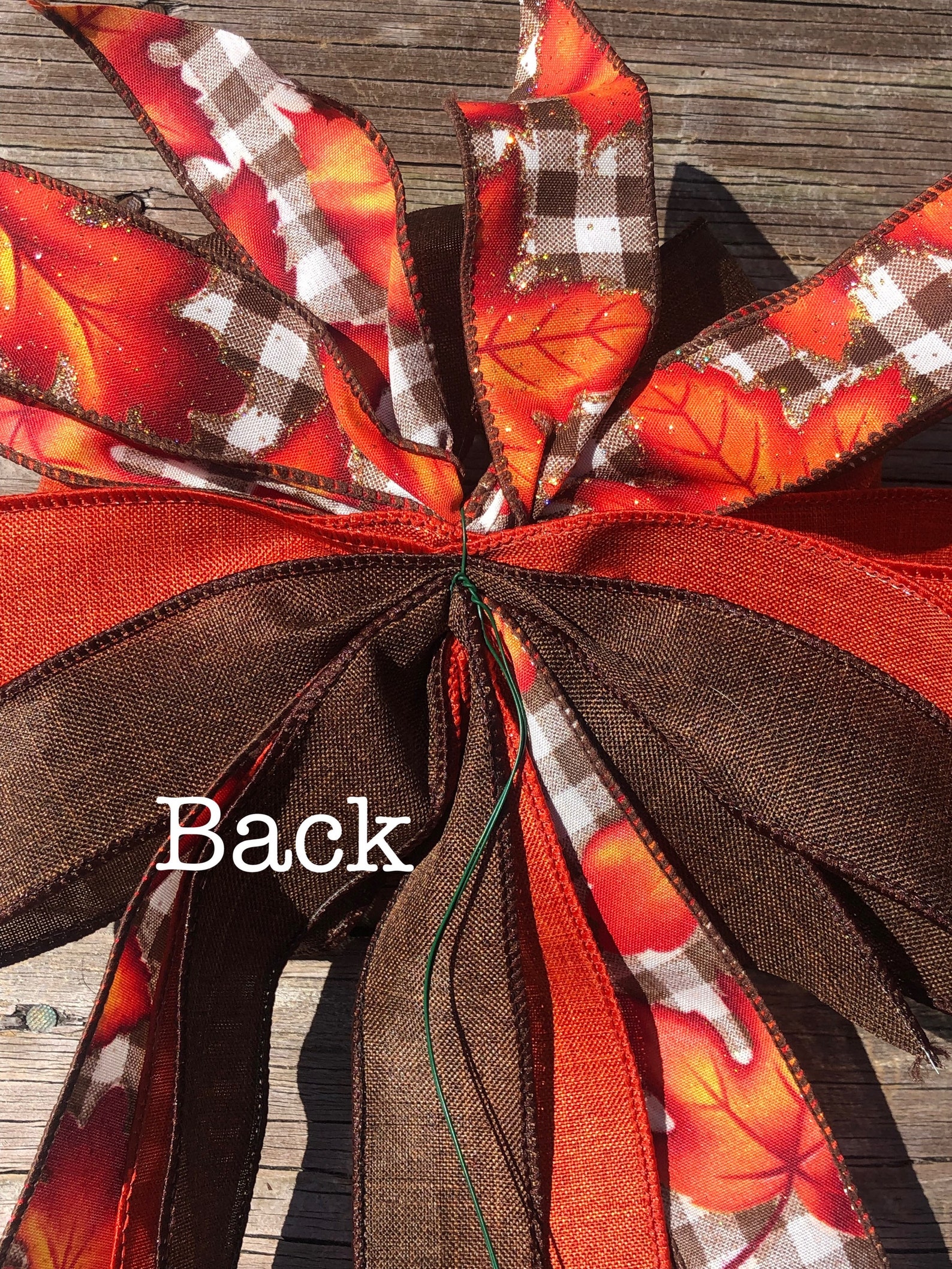 Fall Wreath Bow. Bows for Wreaths Plaid Fall Bows With Leaves - Etsy