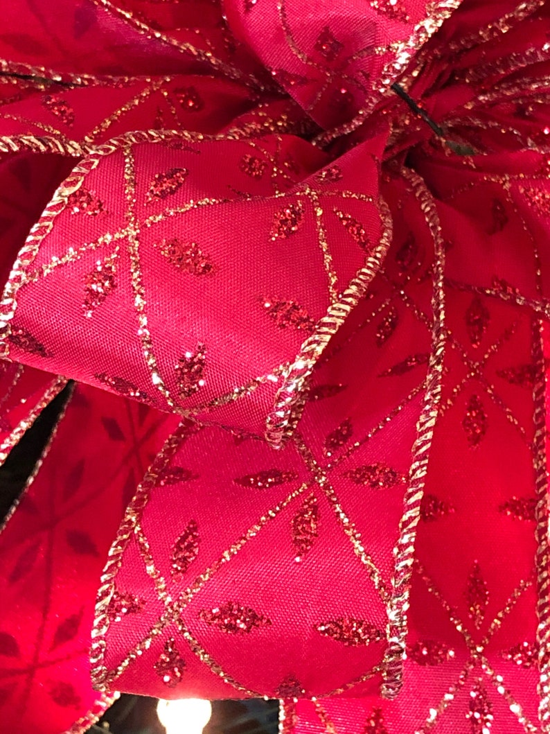 Red and Gold Christmas Decorations Christmas Bows Red Christmas Ribbon ...