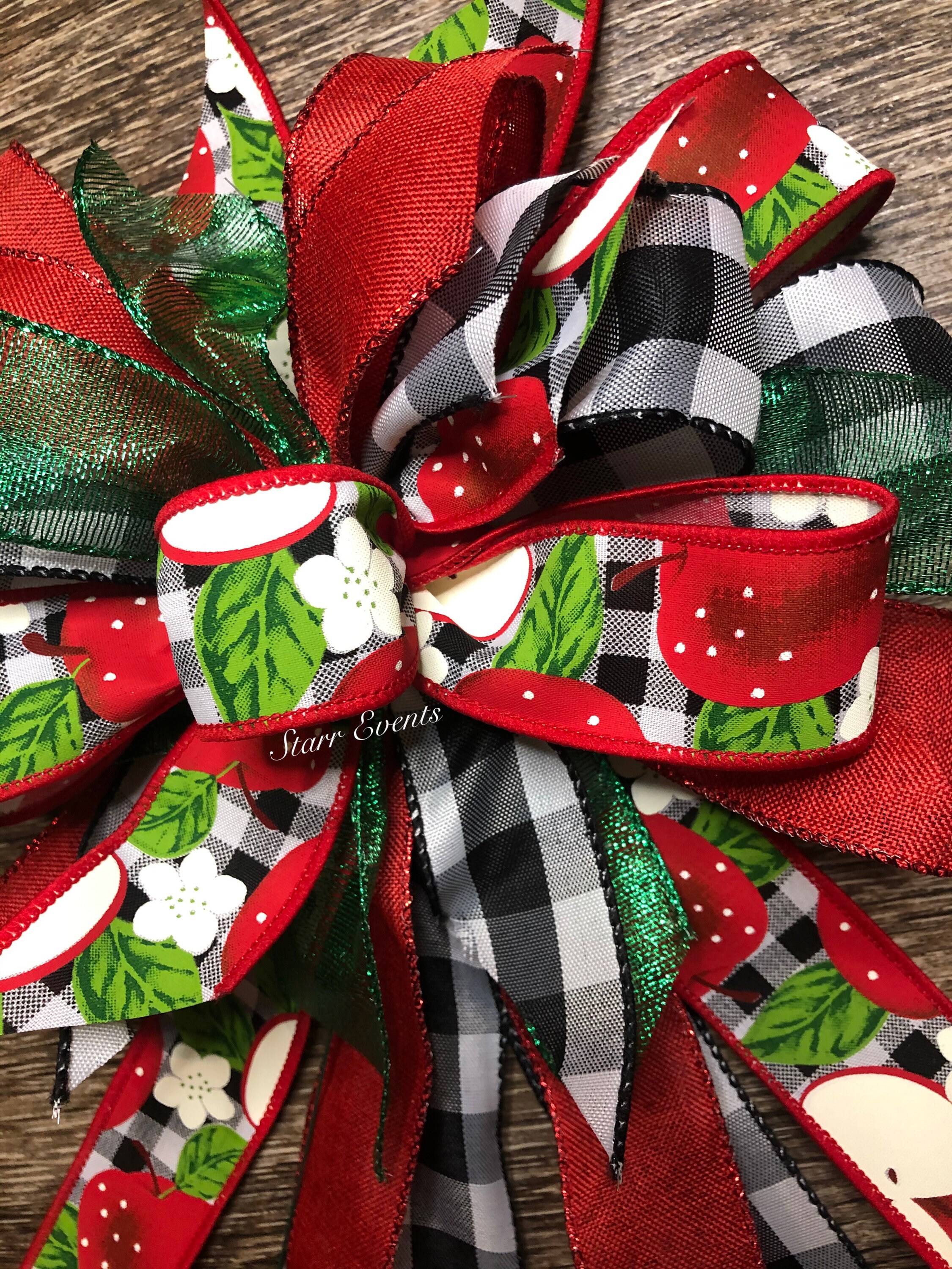 Apple decor. Apple Wreath bow. Apple decorations. Summer | Etsy
