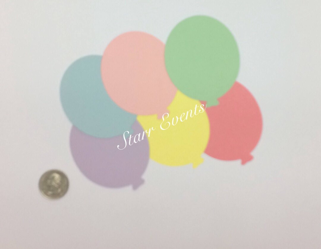 Balloon Die Cuts. Set of 12 Balloon Cut Outs. Birthday Decorations ...