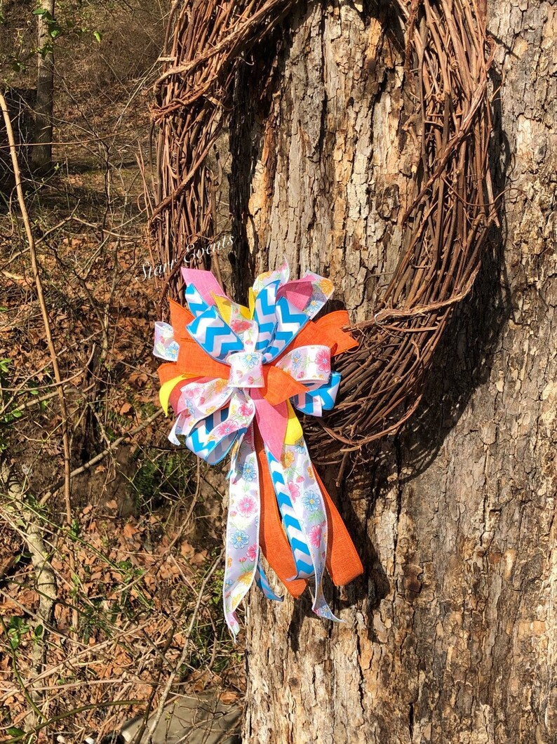 Spring Decor. Spring Wreath Bow. Spring Decorations. Bows for - Etsy