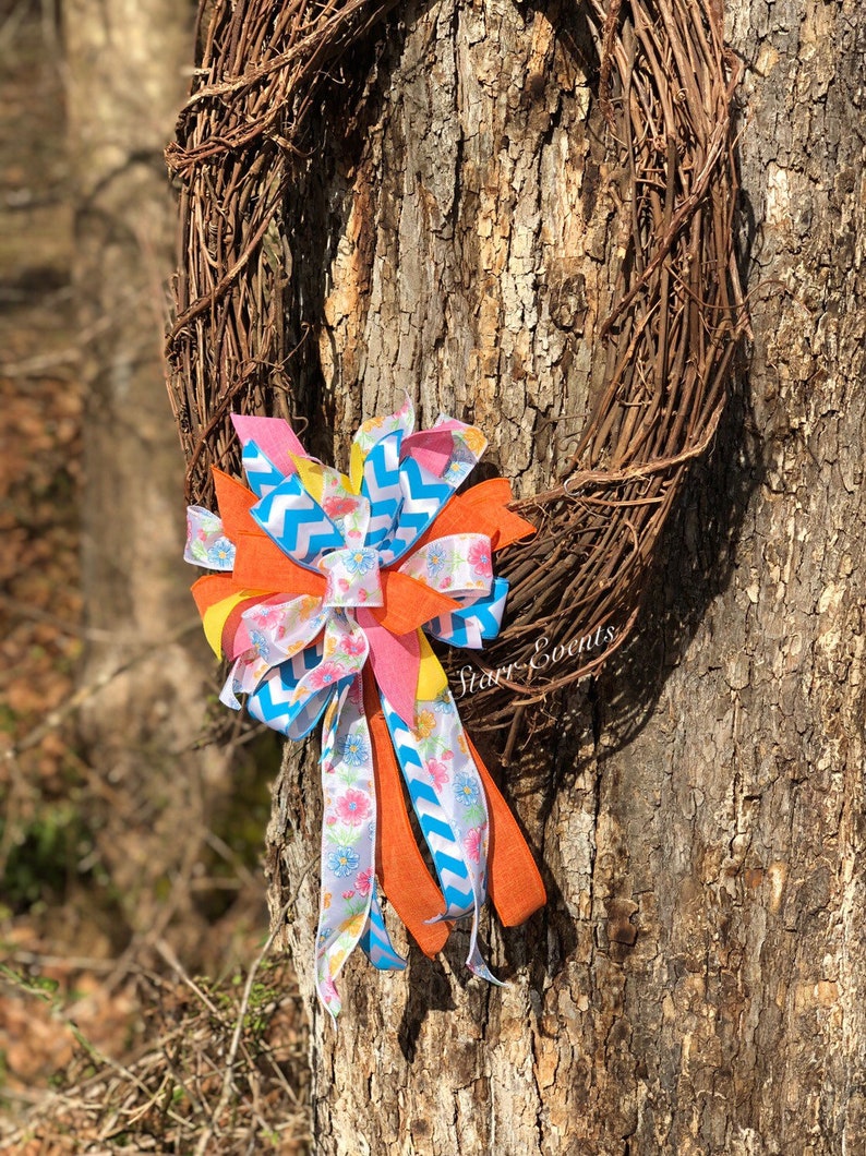 Spring Decor. Spring Wreath Bow. Spring Decorations. Bows for - Etsy