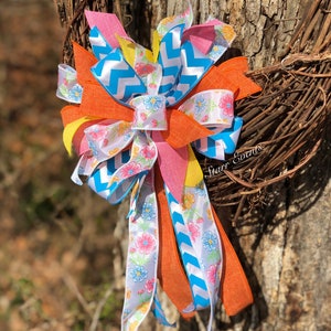 Spring Decor. Spring Wreath Bow. Spring Decorations. Bows for Wreaths ...
