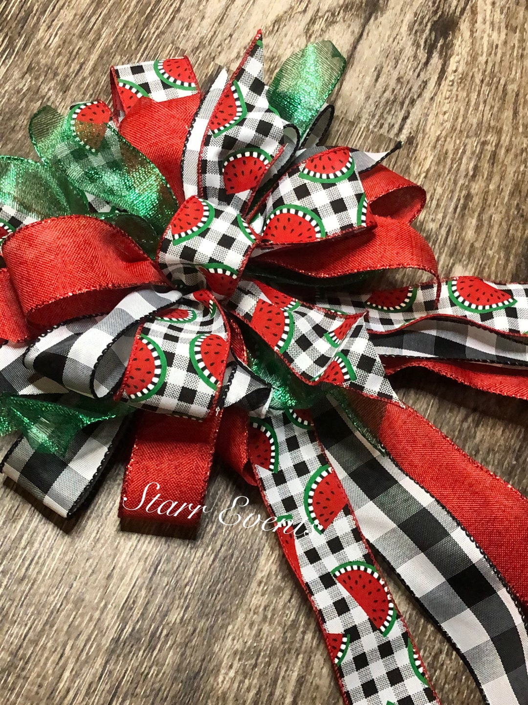 Watermelon Decor. Watermelon Wreath Bow. Watermelon - Etsy