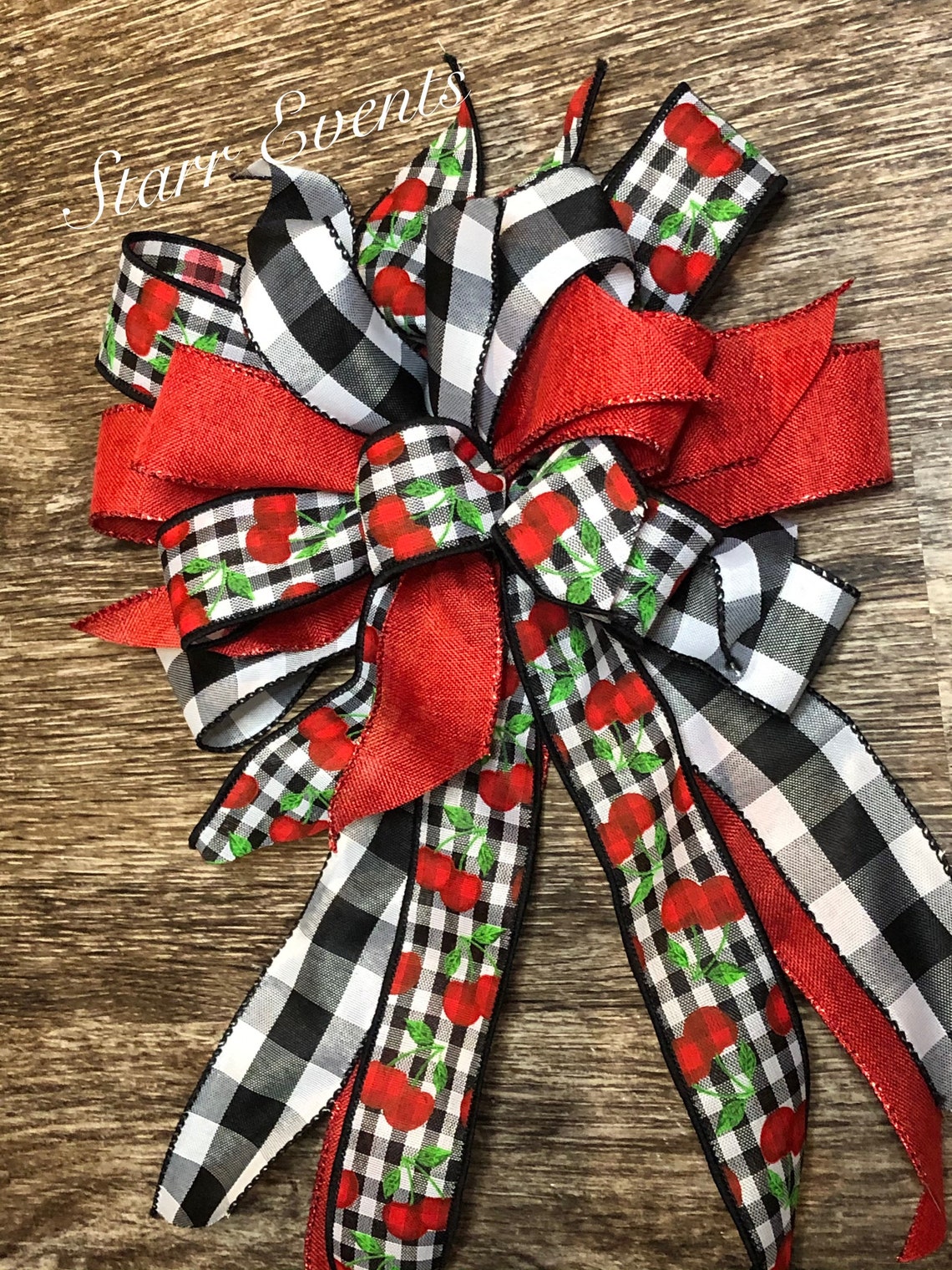 Cherry Decor. Cherry Wreath Bow. Cherry Decorations. Cherry Summer ...