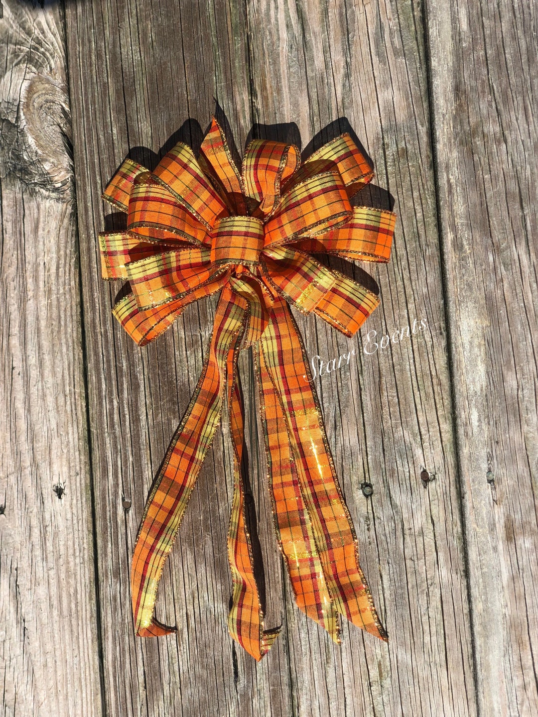 Rustic Fall Decorations. Plaid Bows Rustic Fall Decor Rustic Fall Bows ...