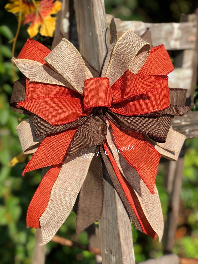 Fall Wreath Bow. Rustic Fall Decor. Bows for Wreaths. Rustic | Etsy