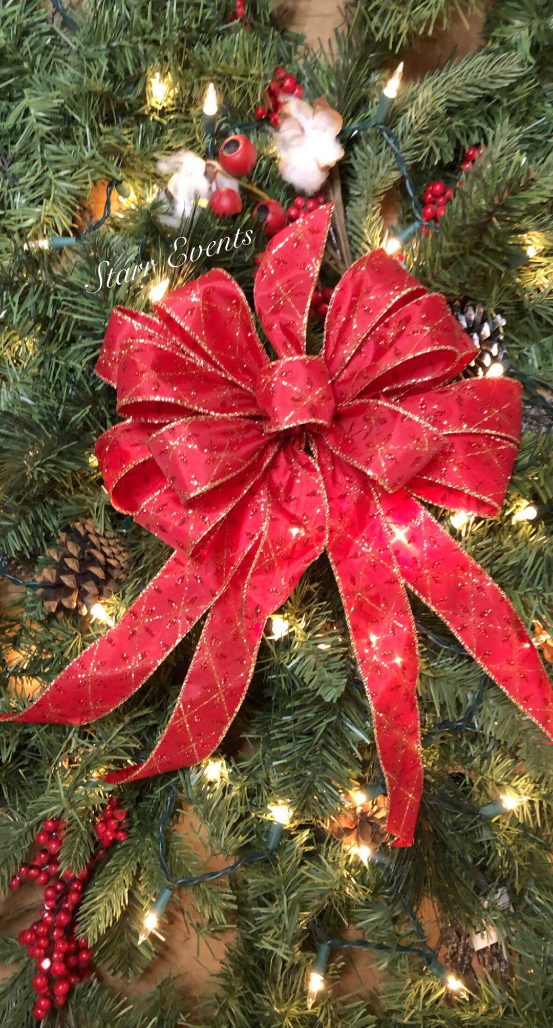 Red and Gold Christmas Decorations Christmas Bows Red Christmas Ribbon ...