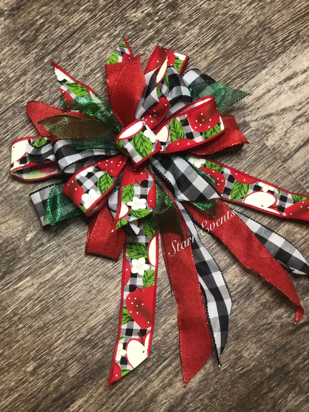 Apple Decor. Apple Wreath Bow. Apple Decorations. Summer Wreath Bow ...