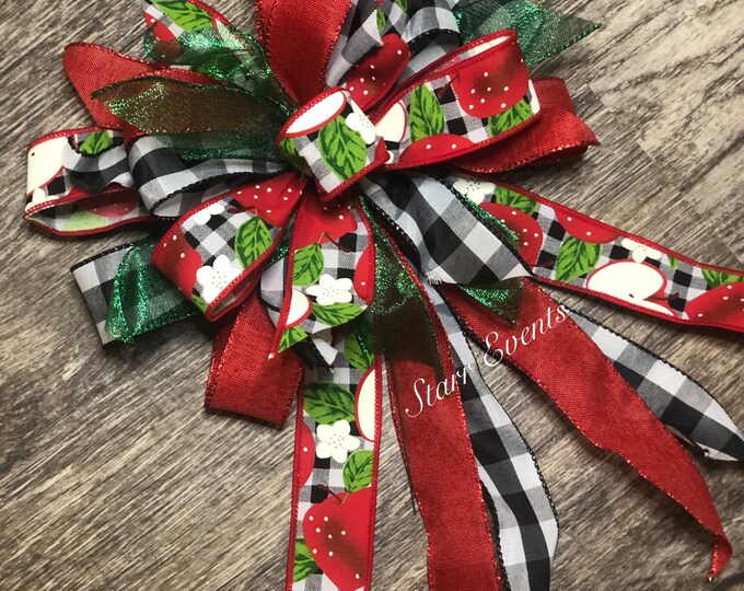 Apple Decor. Apple Wreath Bow. Apple Decorations. Summer Wreath Bow ...