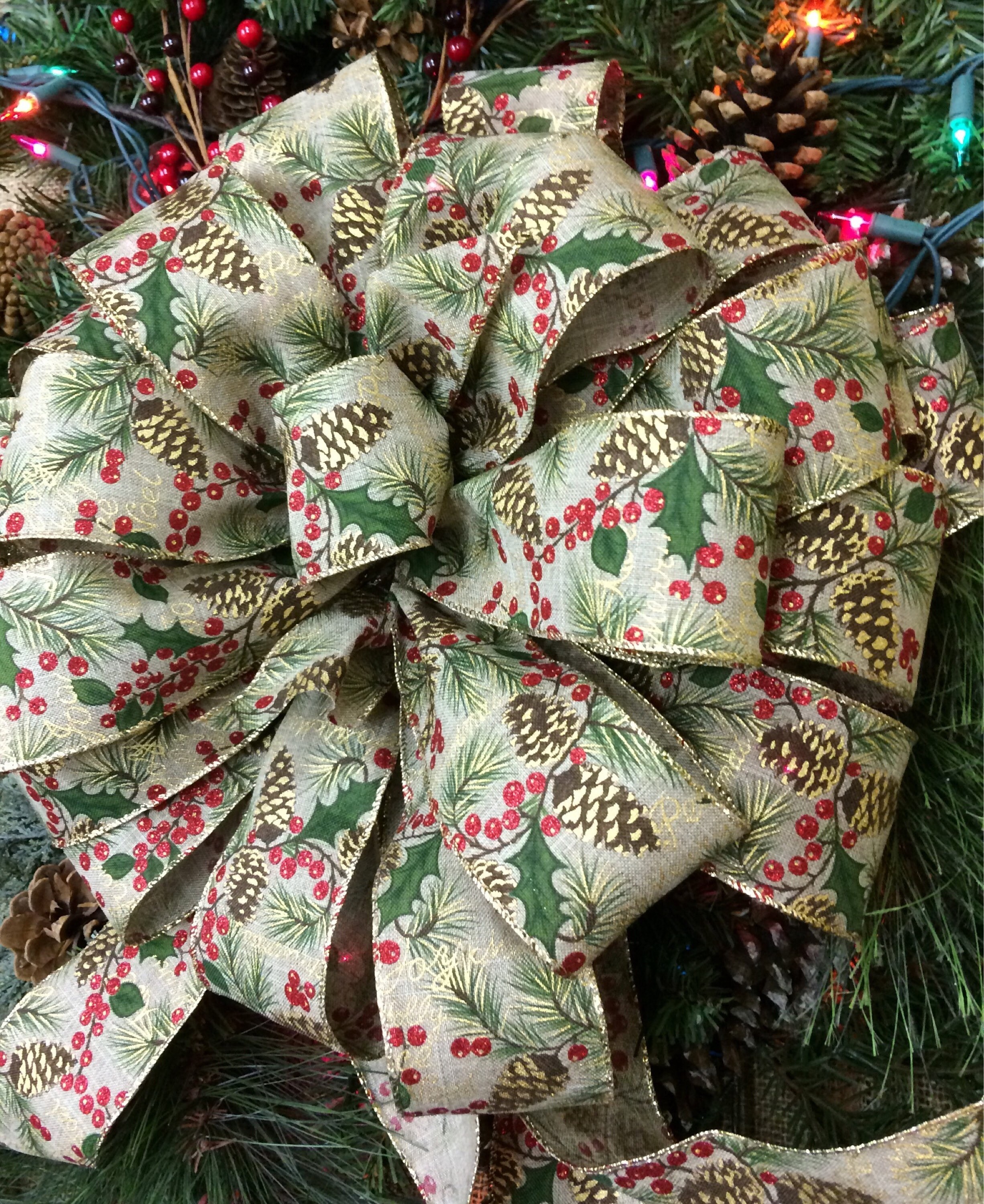 Rustic Christmas Tree Topper. Large Christmas Bows. Rustic | Etsy