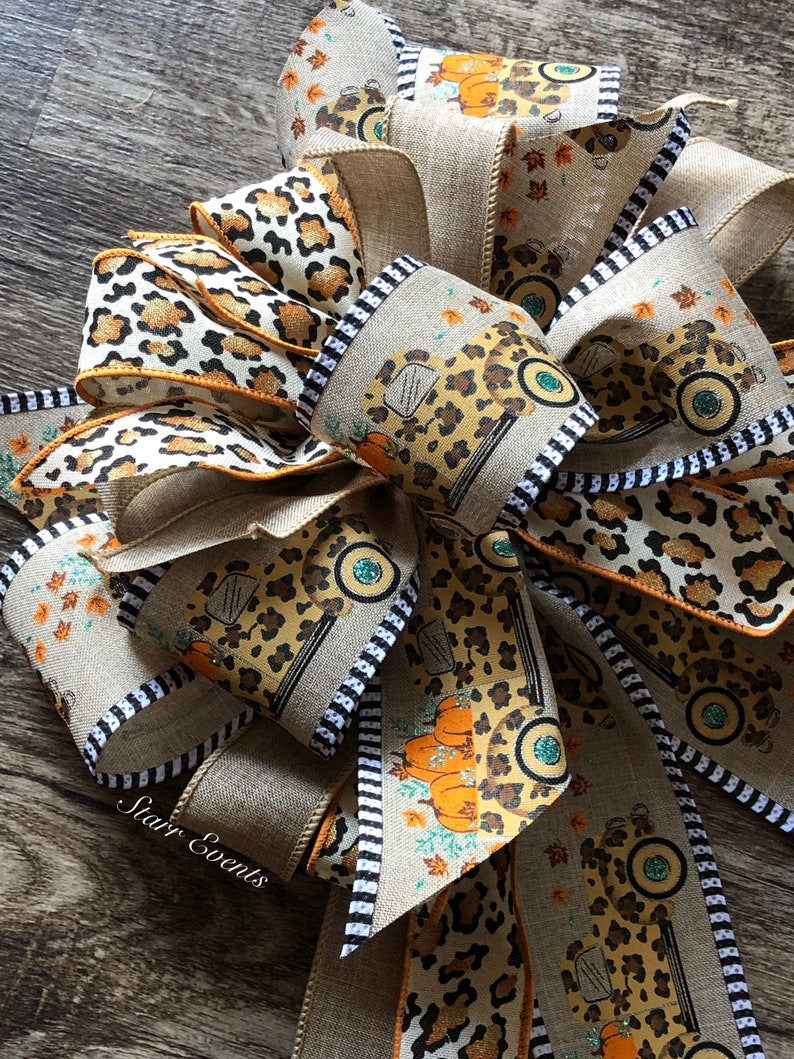 Fall Wreath Bow. Fall Decor. Rustic Fall Decorations. Rustic Fall Bow ...