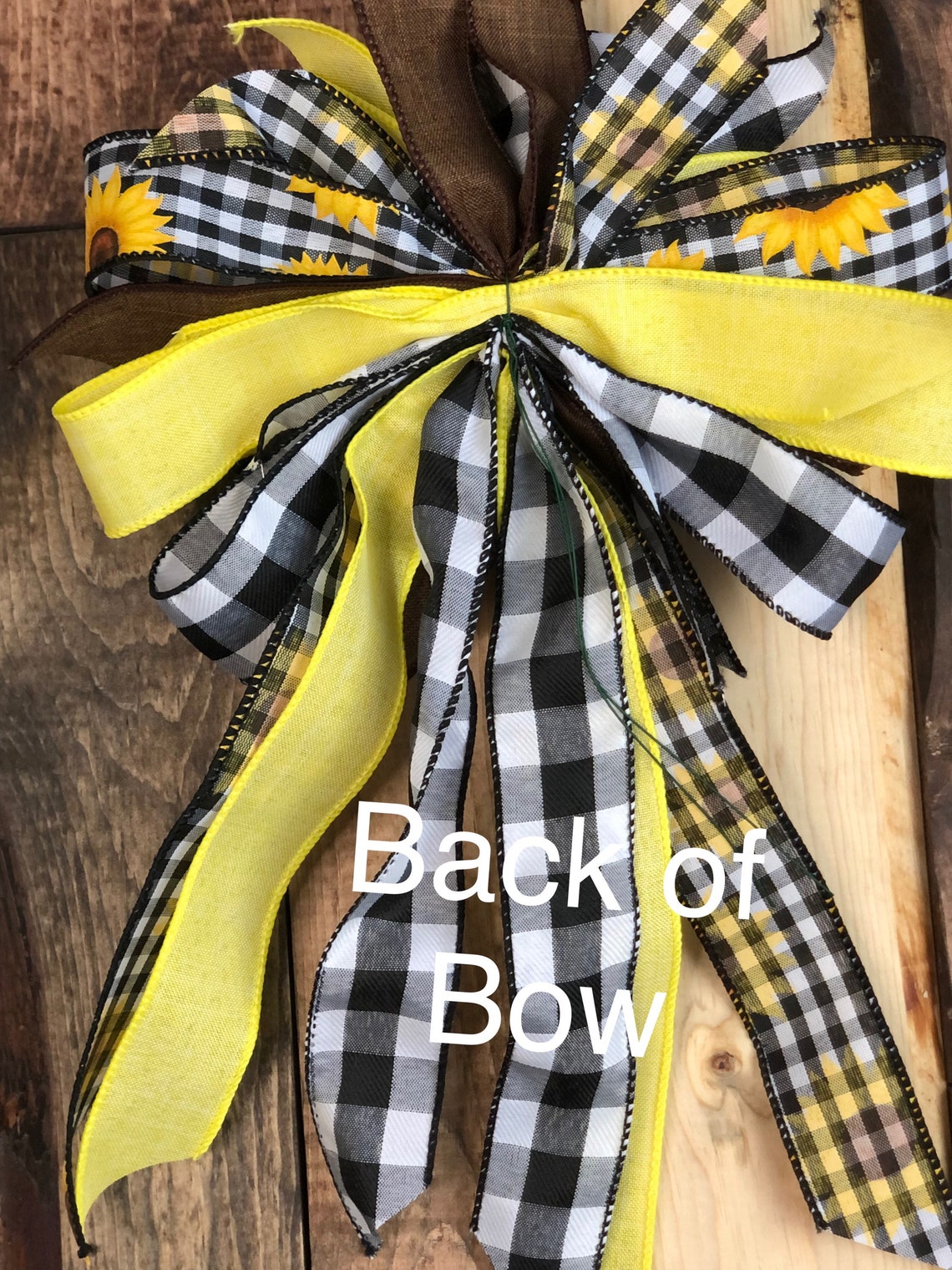 Sunflower Wreath Bow Bows for Wreaths Fall Bows With - Etsy