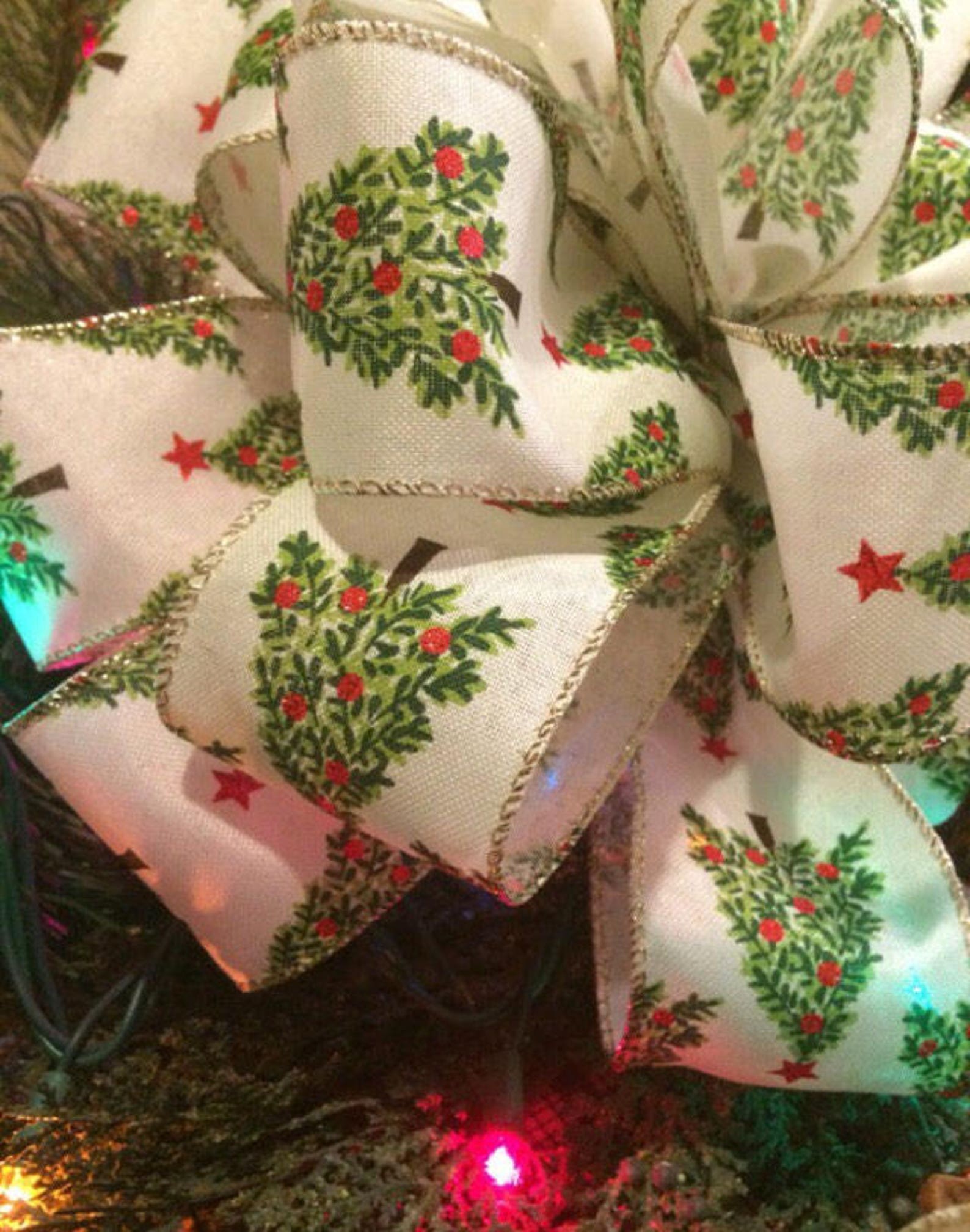 Christmas Bows Christmas Ribbon. Christmas Tree Bow. Mailbox - Etsy