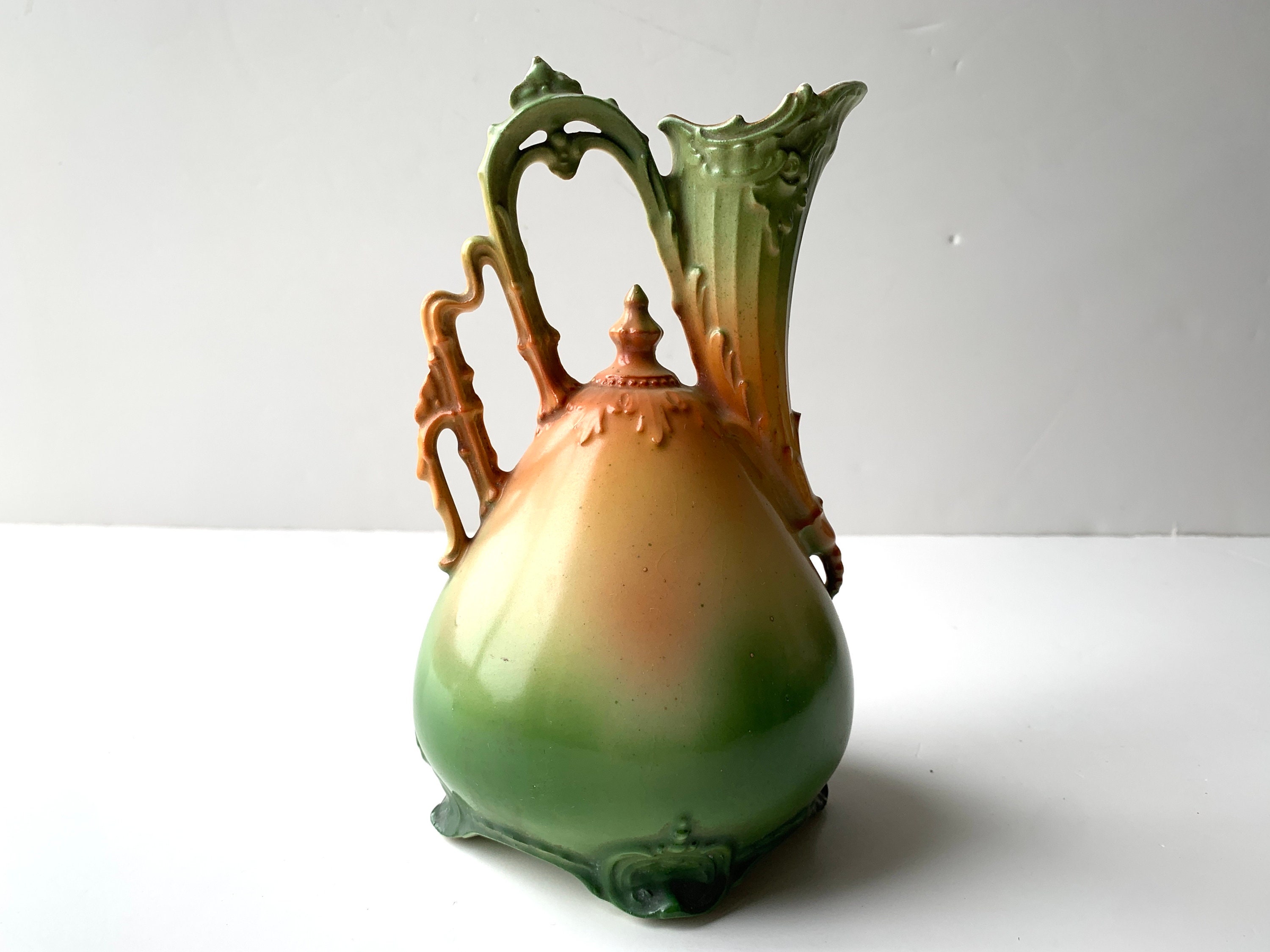 Antique Victorian Portrait Pitcher Porcelain Vienna Austria Crown 45 - Etsy