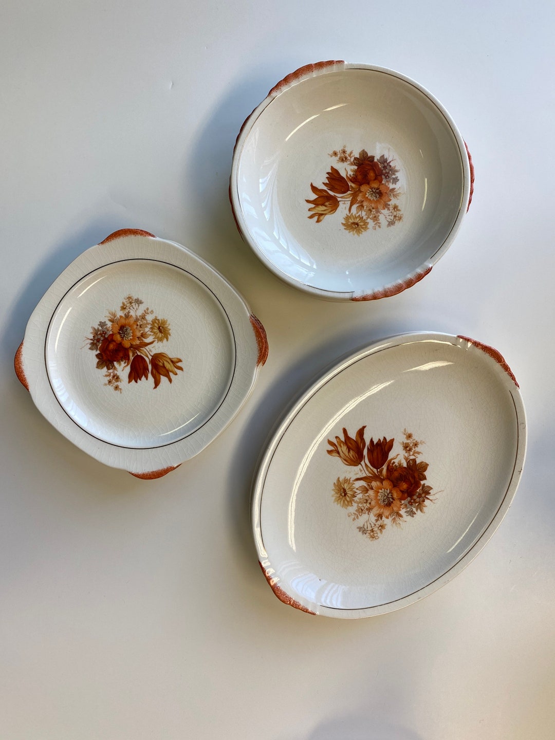 Paden City Shell Krest 13pc Vintage Lot of 6 Plates 5 Soup - Etsy