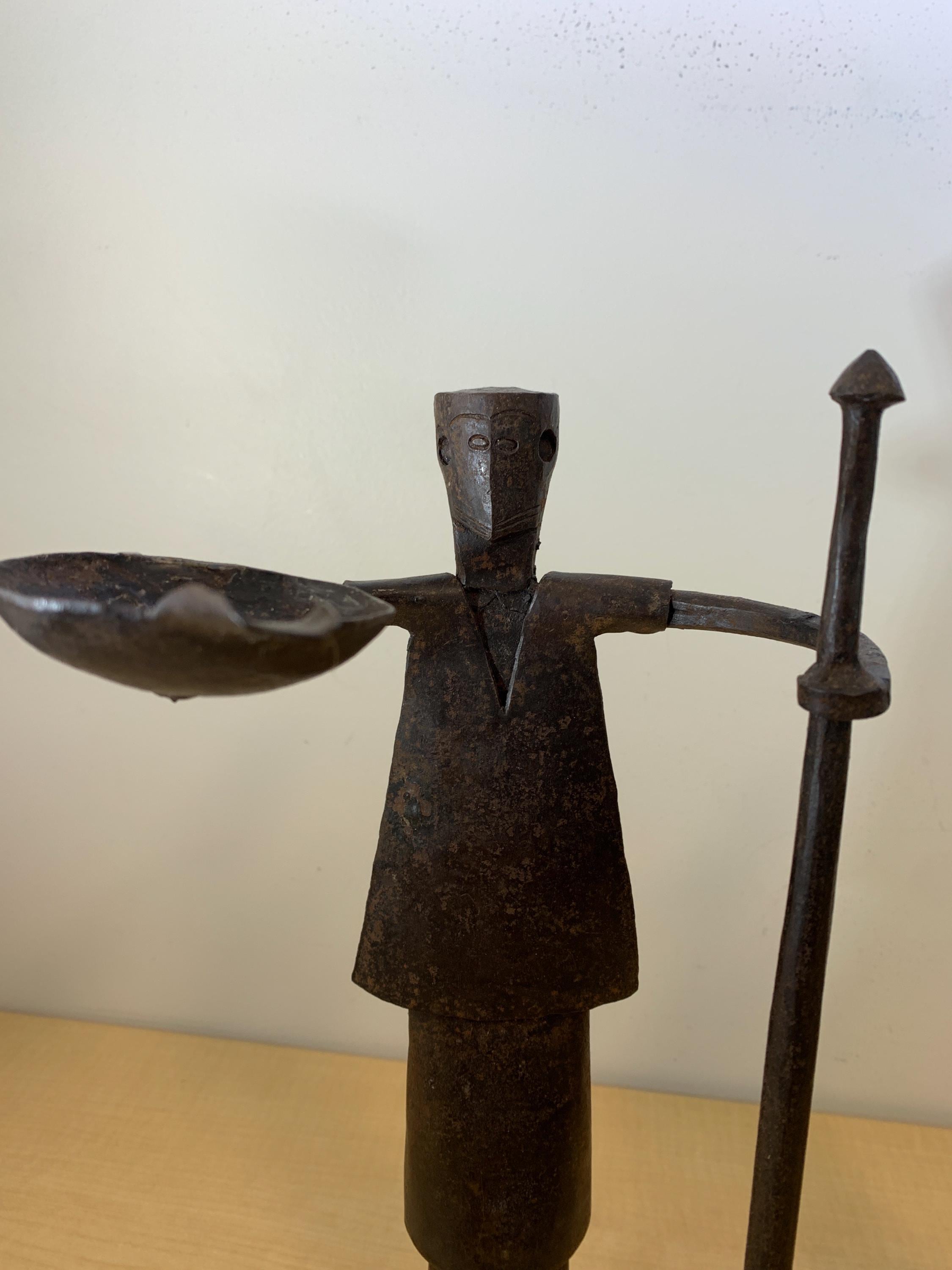 Vintage Wrought Iron Combat Guard Warrior Candle Holders Pair - Etsy