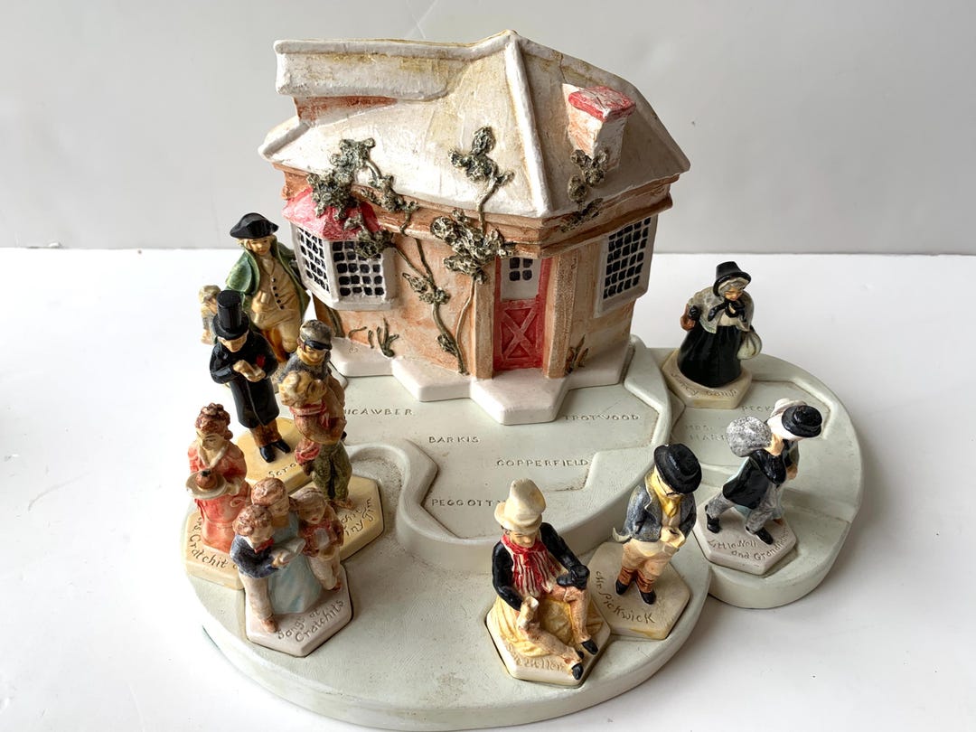 Sebastian Miniatures Charles Dickens Cottage 11 Pcs off Set P.W. Baston ...