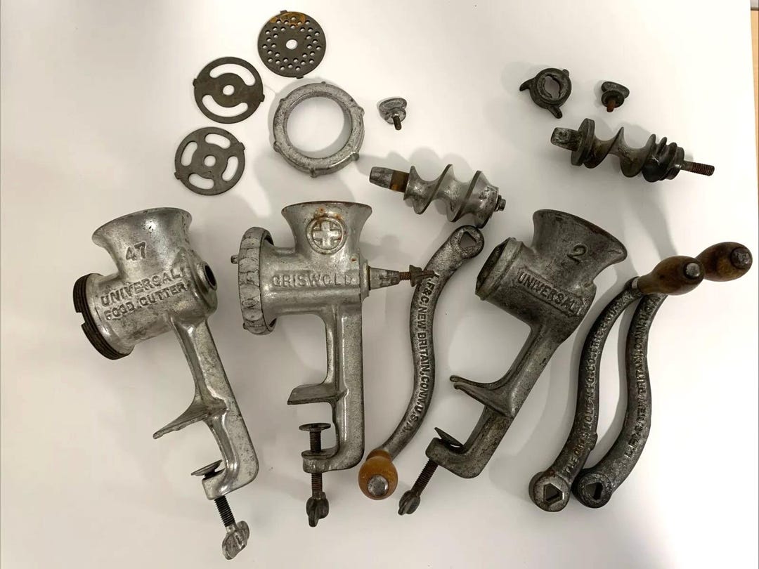 3 Vintage Meat Grinders Food Cutters Universal 2 & 47 Griswold No 2 - Etsy