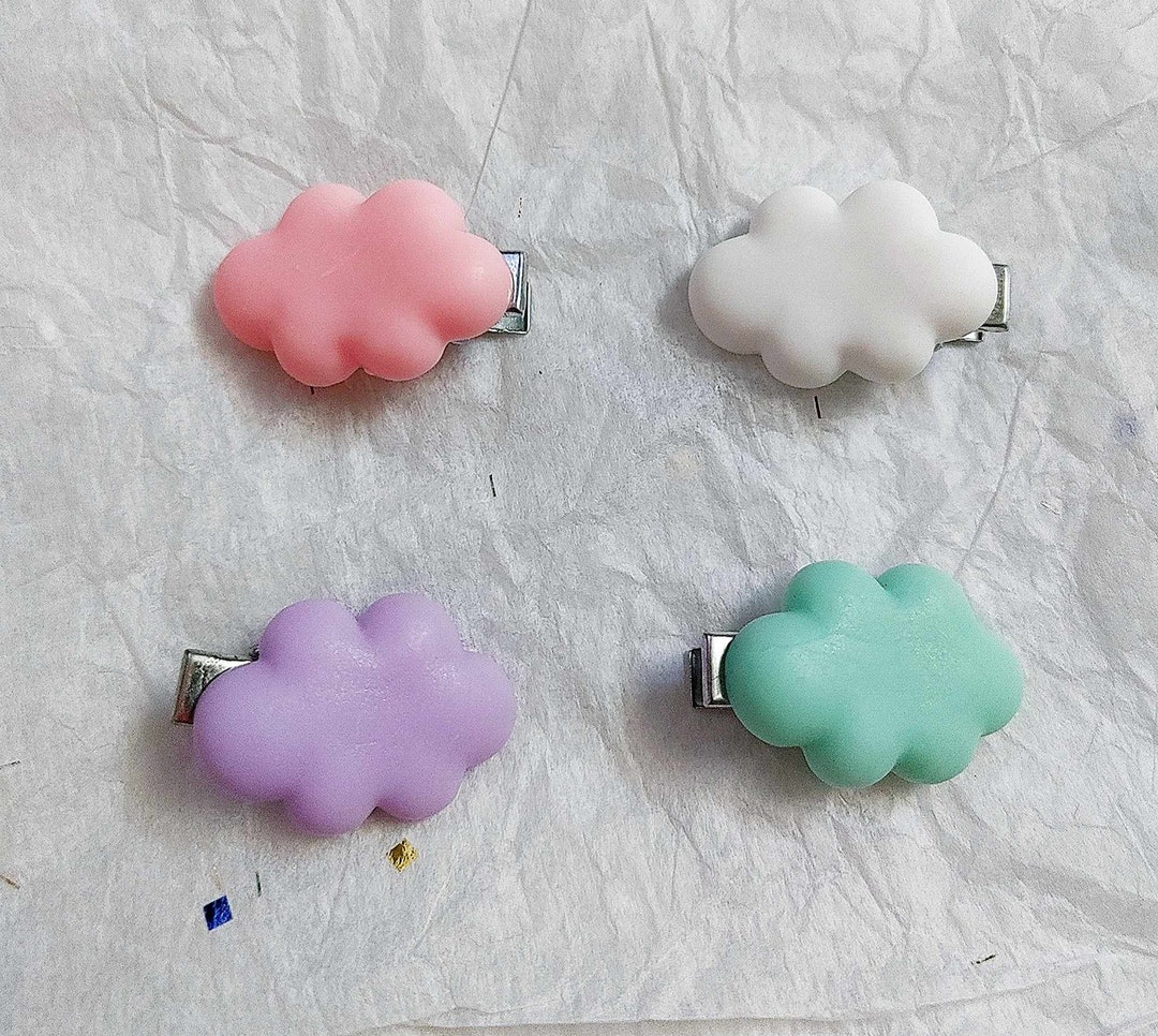 Mini Kawaii Decora Cloud Pastel Hair Clips - Etsy
