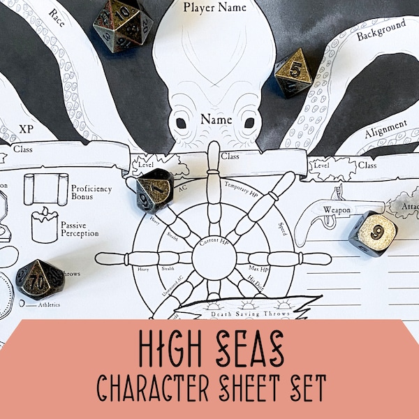 Pirate Character Sheet - Etsy