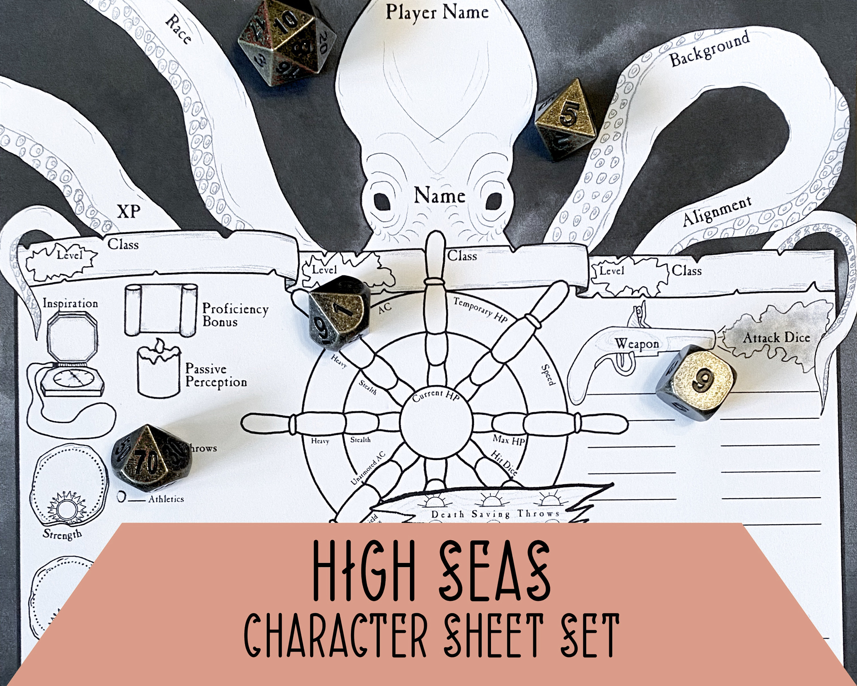 High Seas Character Sheet Set D&D 5e - Etsy