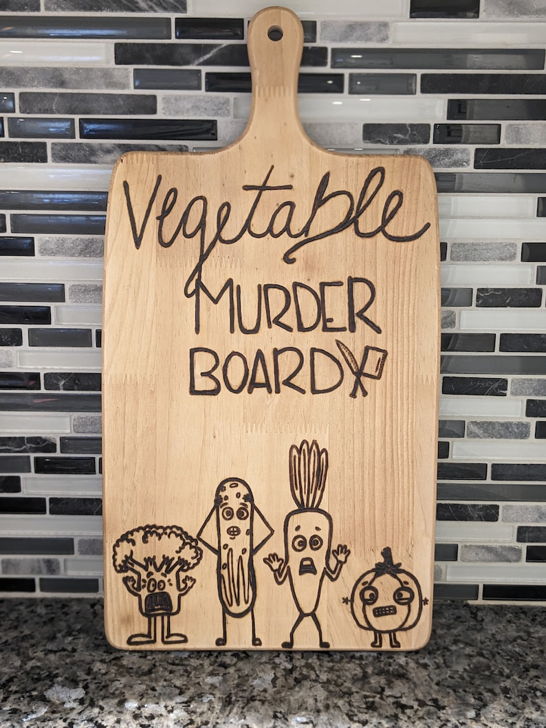 Vegetable Murder Board Sign - Etsy