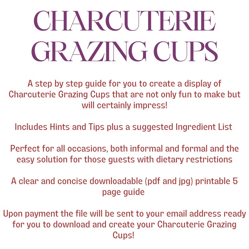 Charcuterie Cups: Step-by-step Guide (digital Download) - Etsy
