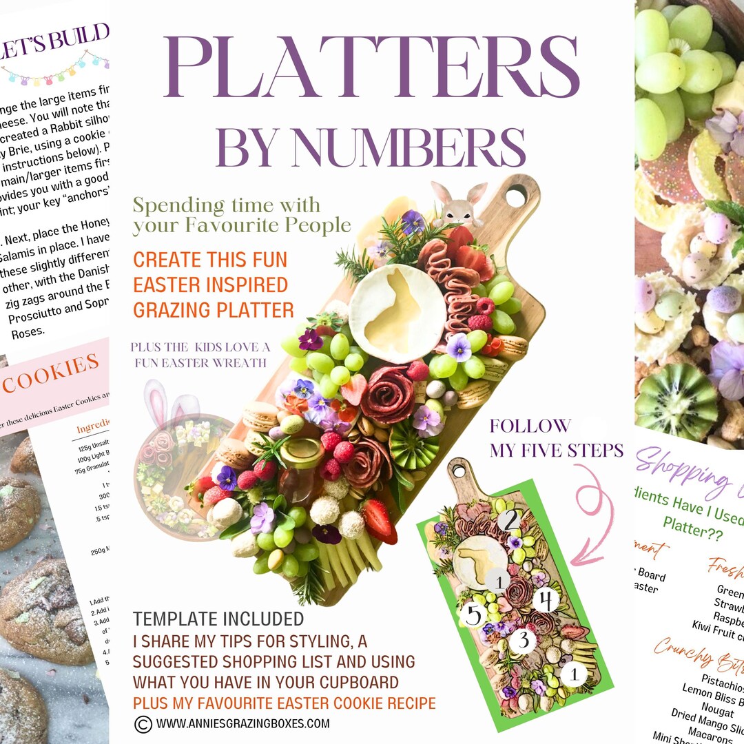Easter Brunch Grazing Platter - Template to Copy Step by Step ...