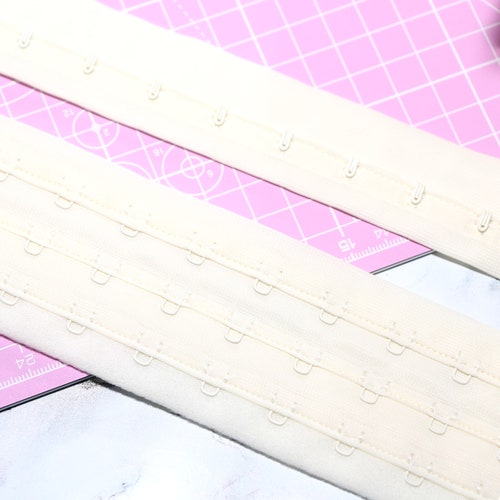 White on White Hook and Eye Tape Set on Cotton Trim With - Etsy