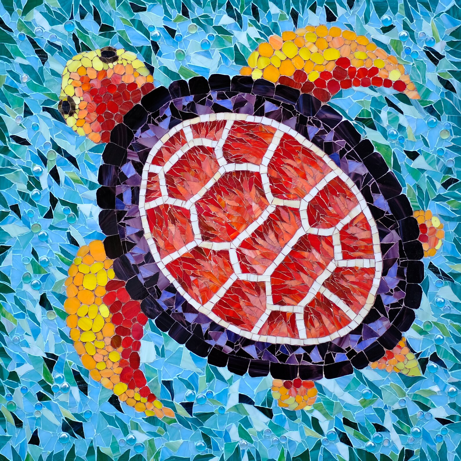 Sea Turtle Mosaic Art Ocean Marine Wall Art Stained Glass - Etsy Canada