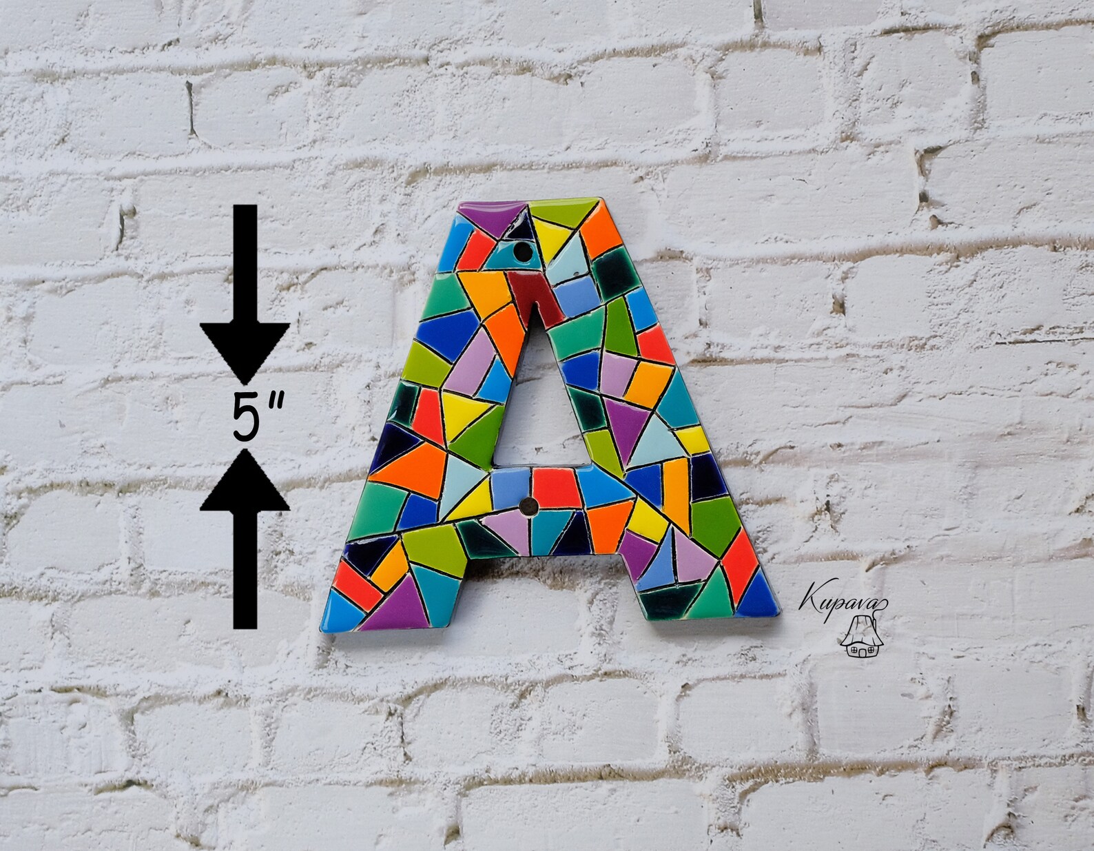 Ceramic Custom Letter Name Sign Ceramic Tile Letter C - Etsy