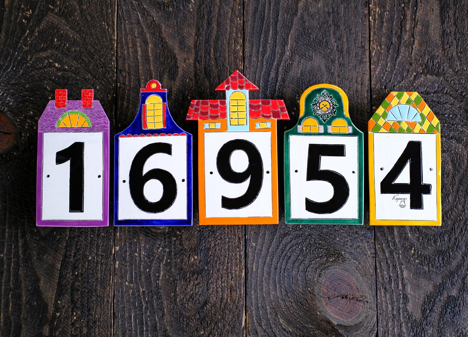 Amsterdam Houses Door Numbers, Outdoor Address Tile - Etsy