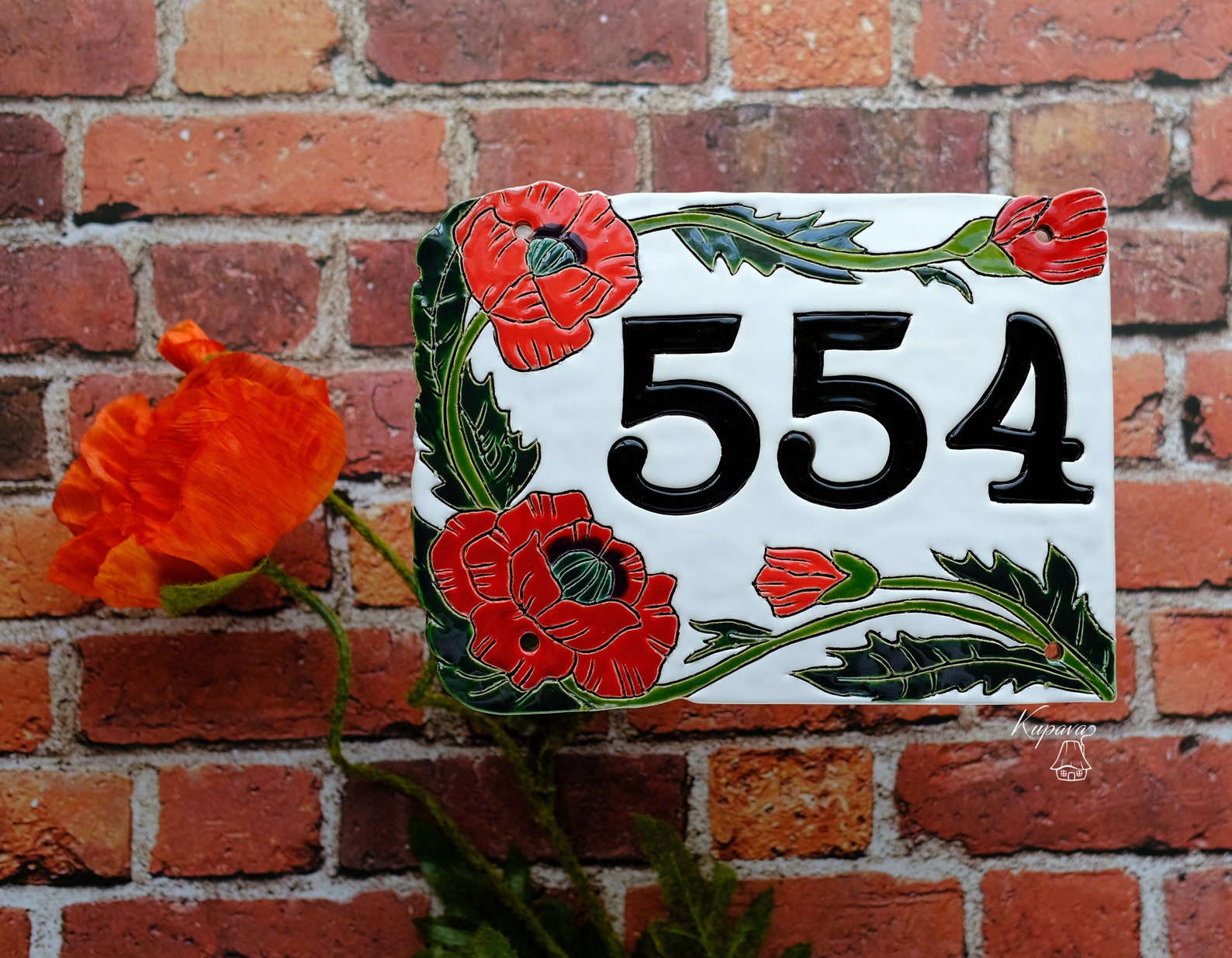 Custom Address Door Plaque Ceramics Tile House Numbers | Etsy