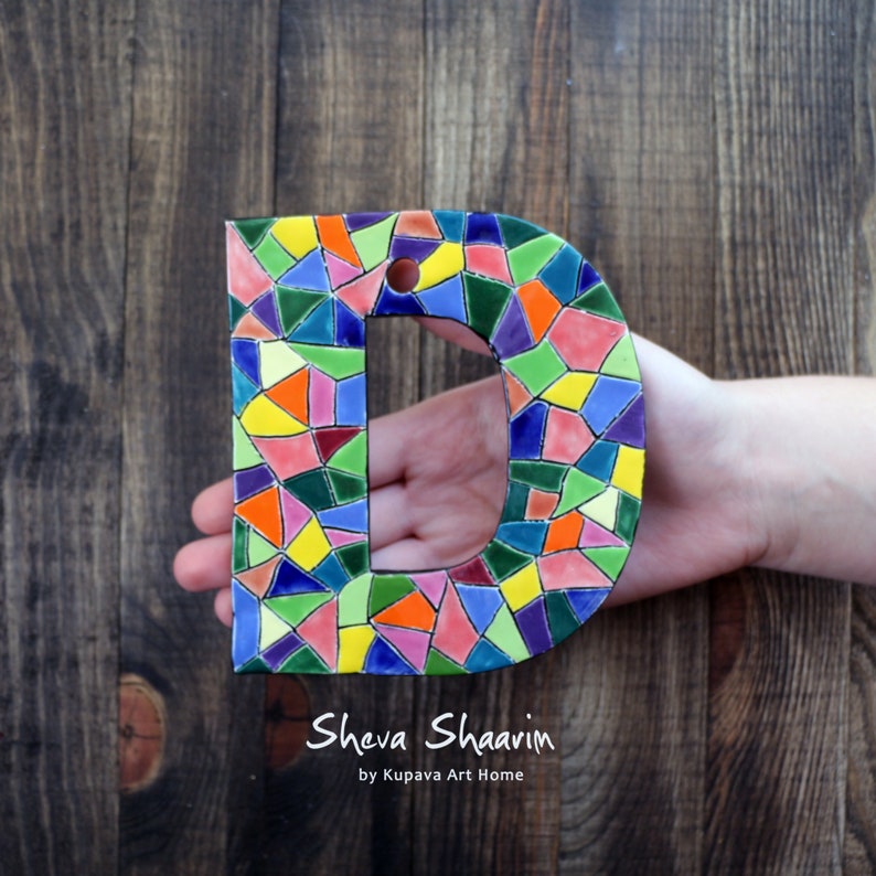 Ceramic custom letter name sign ceramic tile letter C | Etsy