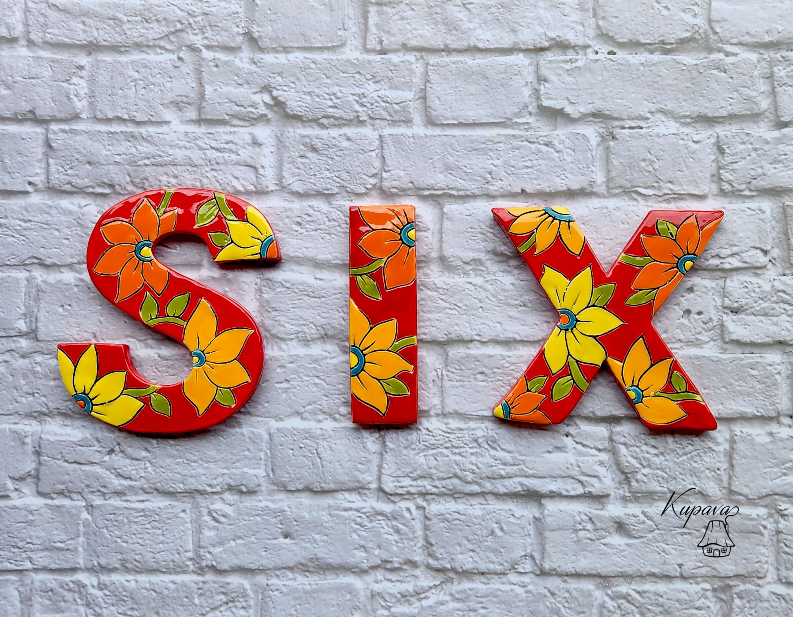 Ceramic Tile Letters, Custom Name Sign or Family Ornament, Personalized ...