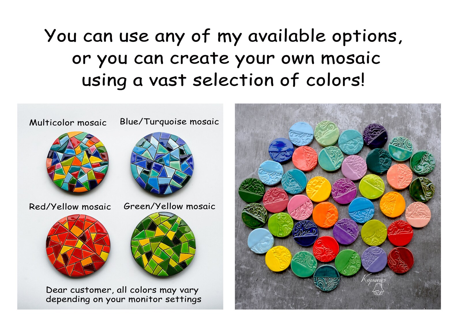 Custom Mosaic Ceramic Letters Wall Decor Ornament | Etsy