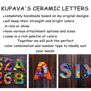 Colorful Ceramic Tiles Letter, Custom Name Sign, Personalized Gift ...
