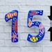 Custom House Numbers Tile With Tropical Fish, Coastal Address Sign ...