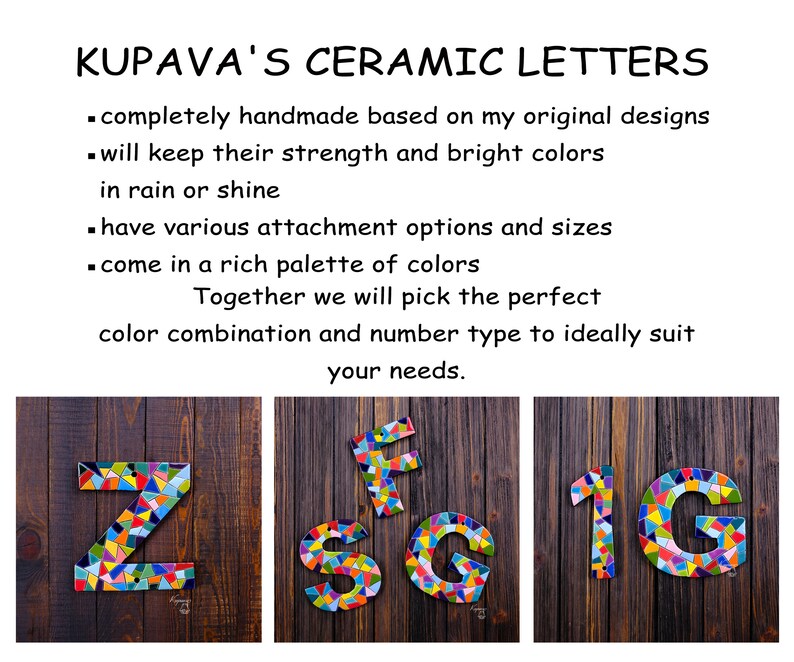 Word Tiles Ceramic Custom Letter Name Sign Mosaic Door - Etsy