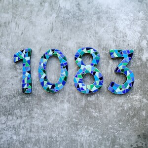 Custom Ceramic Numbers Tile Wall Hanging, Mosaic Tiles Wall Decor ...