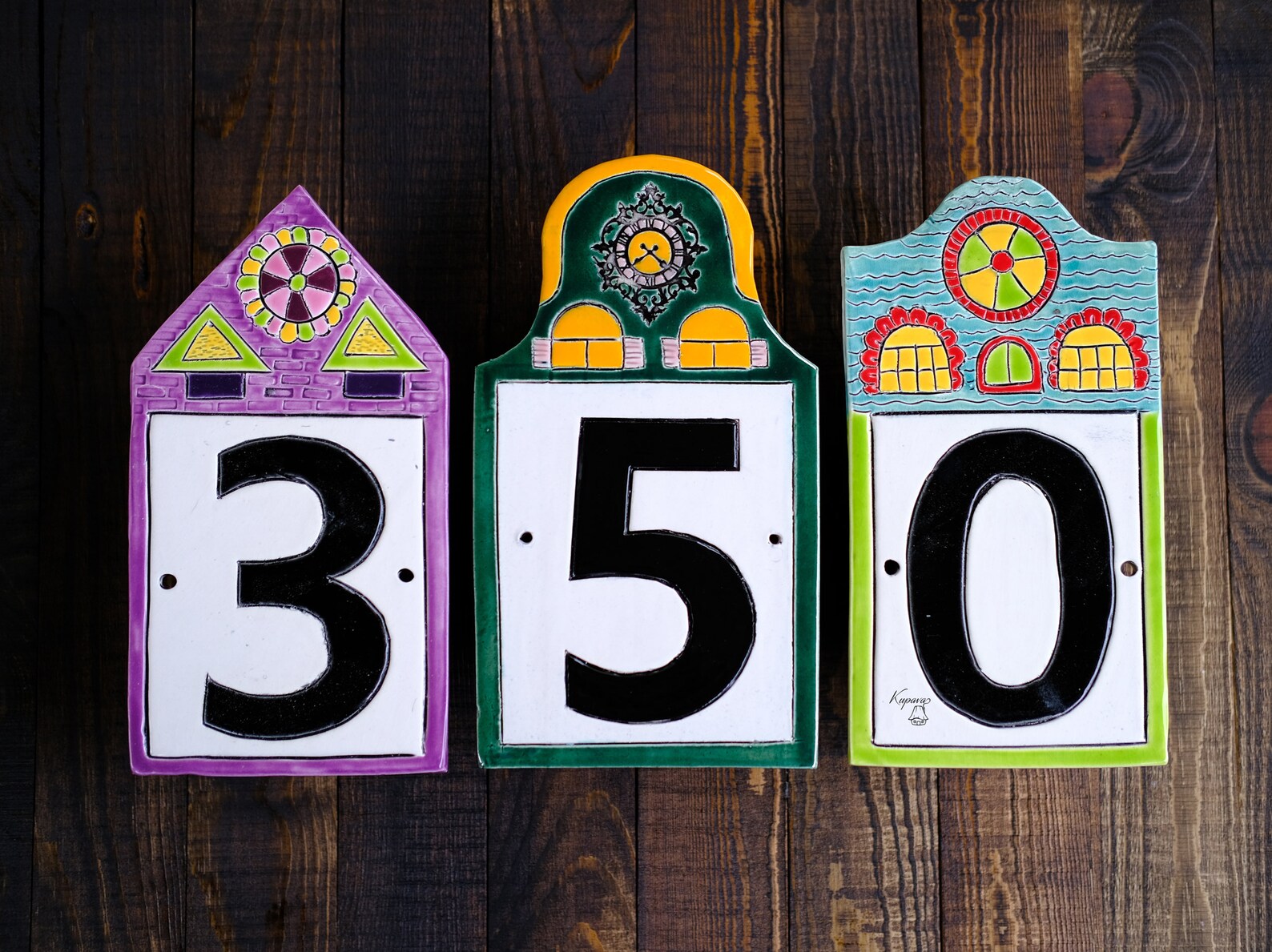 Amsterdam Houses Door Numbers, Outdoor Address Tile - Etsy