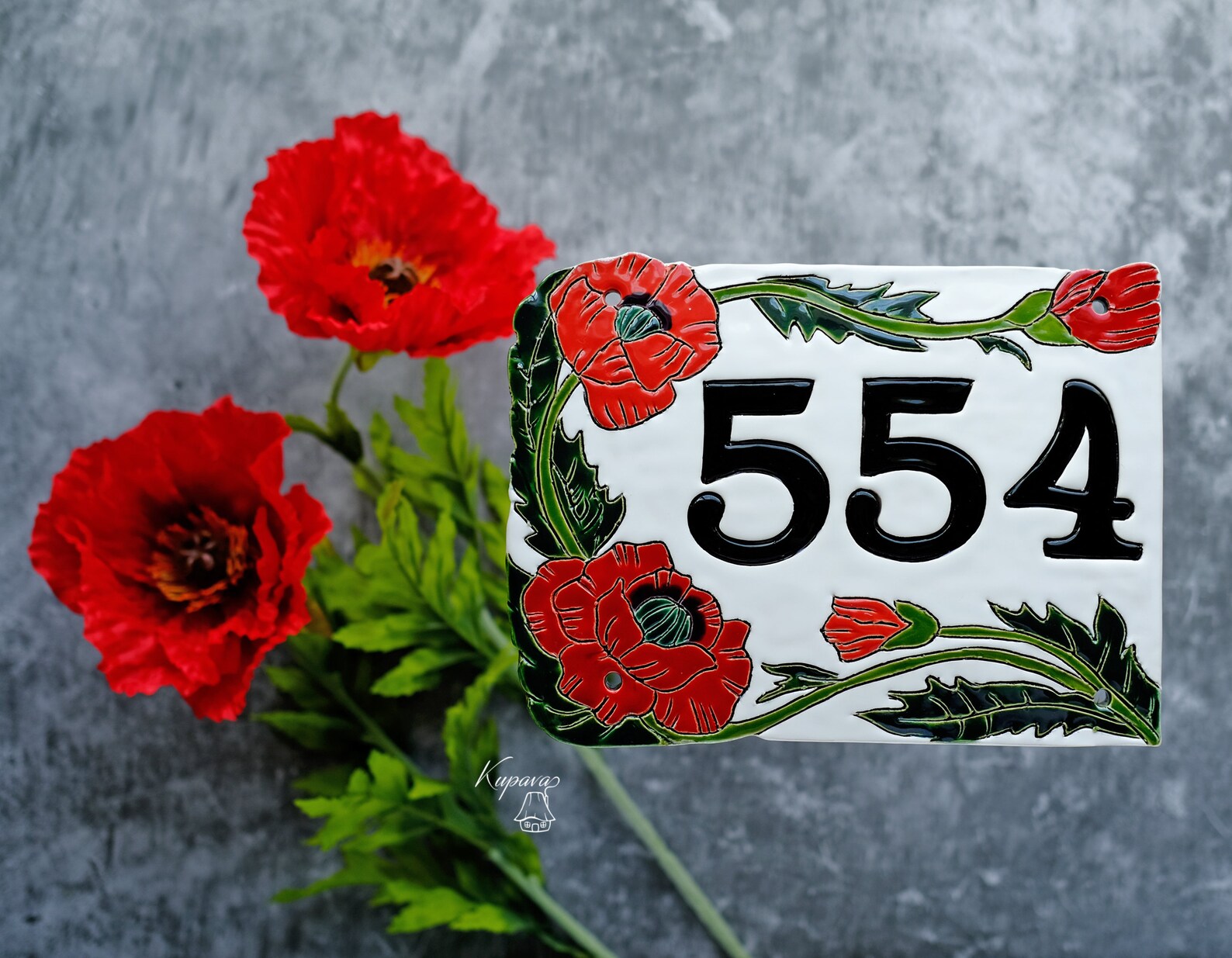 Custom Address Door Plaque Ceramics Tile House Numbers - Etsy