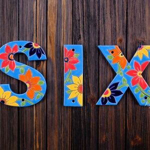 Ceramic Tile Letters, Custom Name Sign or Family Ornament, Personalized ...