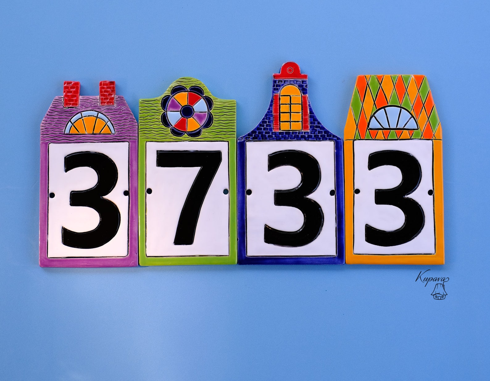 Amsterdam Houses Door Numbers, Outdoor Address Tile - Etsy