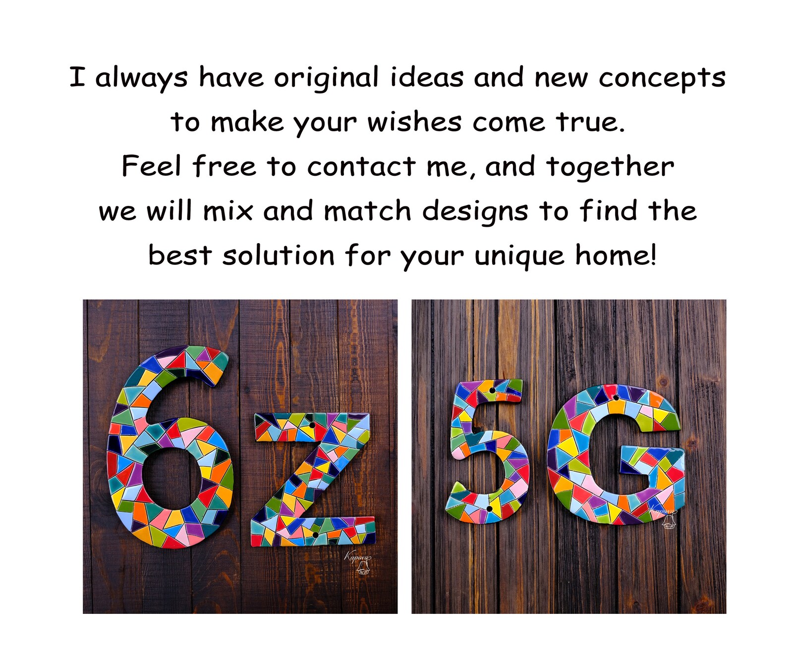 Ceramic Custom Letter Name Sign Ceramic Tile Letter C - Etsy