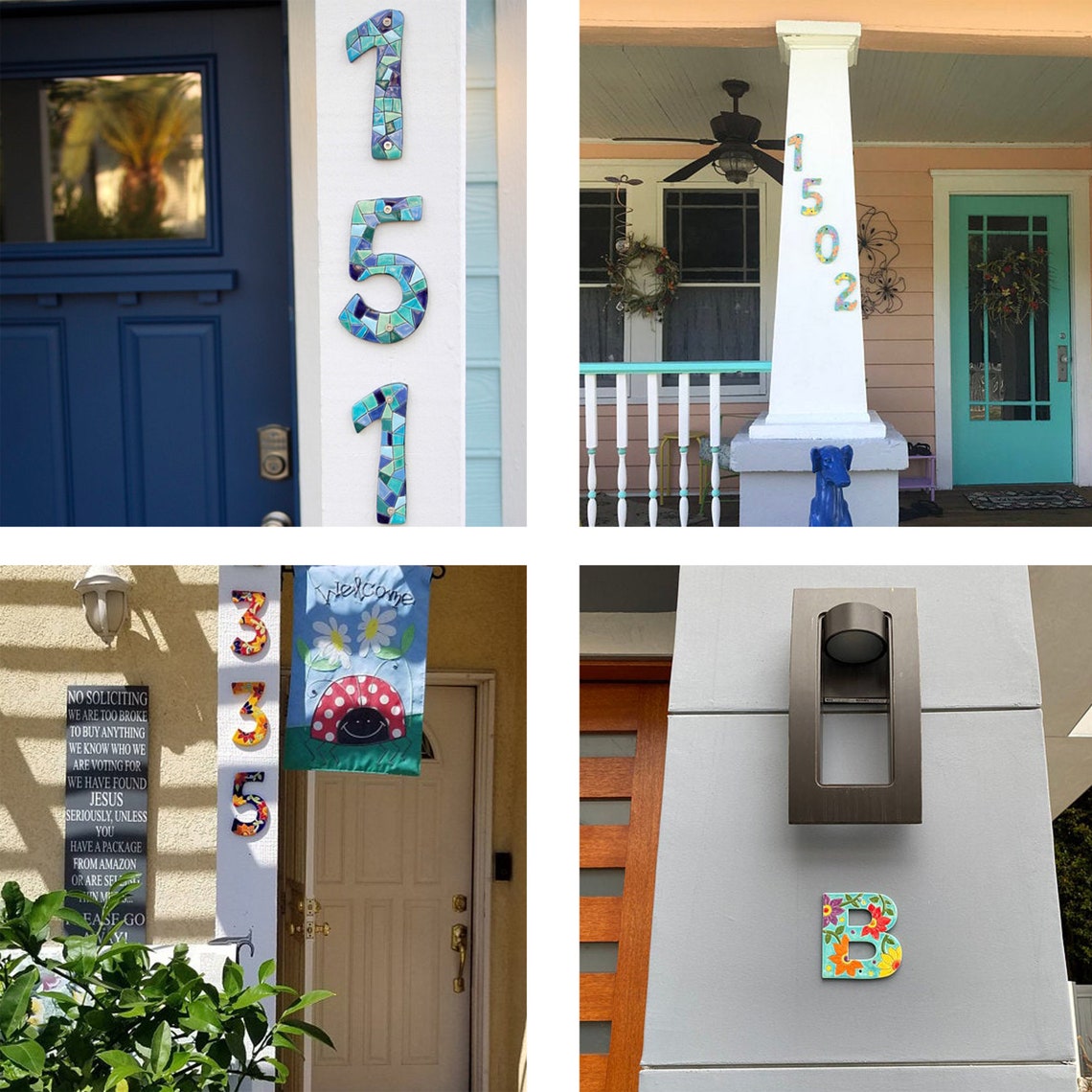 Tropical Wall Decor Ceramic Letter Tiles Jungle Tiles - Etsy