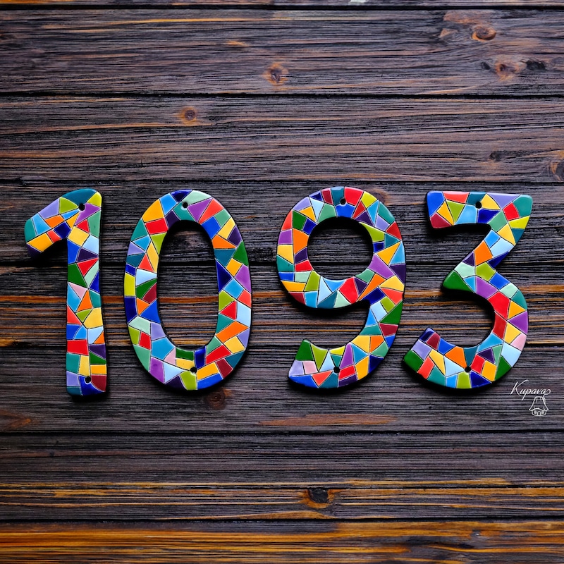 Rainbow Mailbox Numbers - Etsy