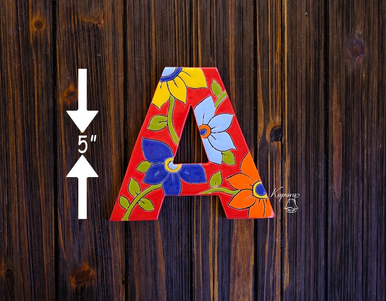 Colorful Ceramic Tiles Letter, Custom Name Sign, Personalized Gift ...