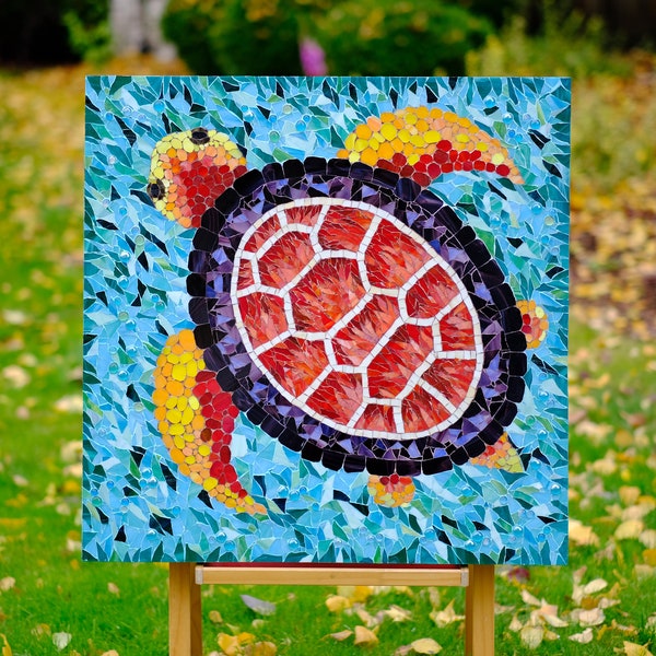 Turtle Mosaic - Etsy